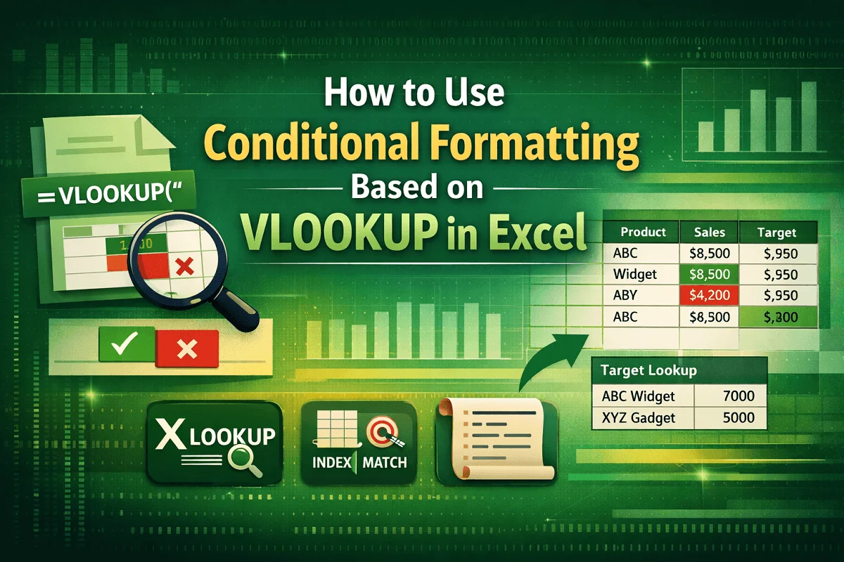 How to Use Conditional Formatting Based on VLOOKUP in Excel - Excel Insider