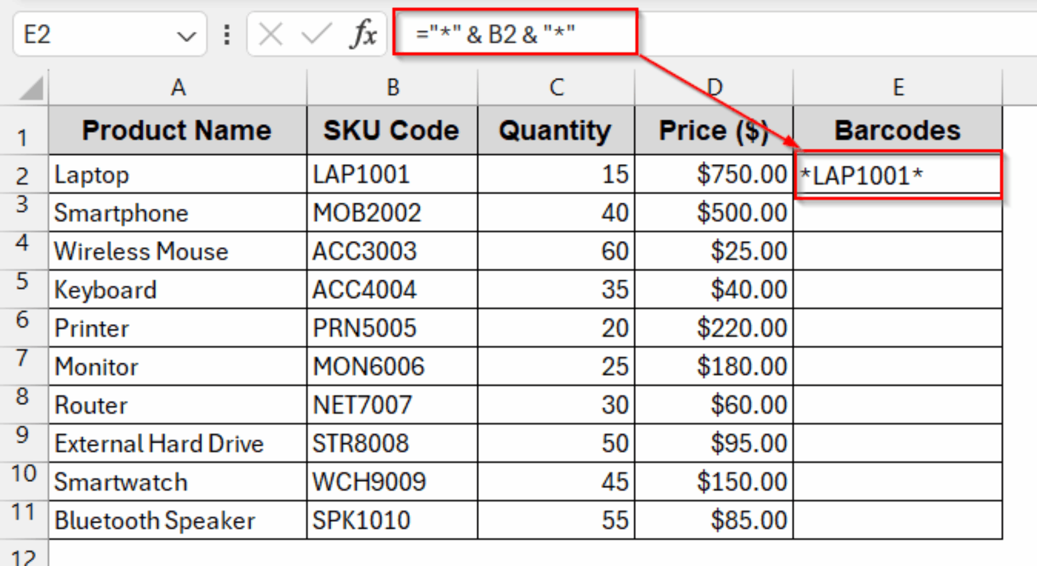 How to Add Barcode Font in Excel (4 Different Ways) - Excel Insider
