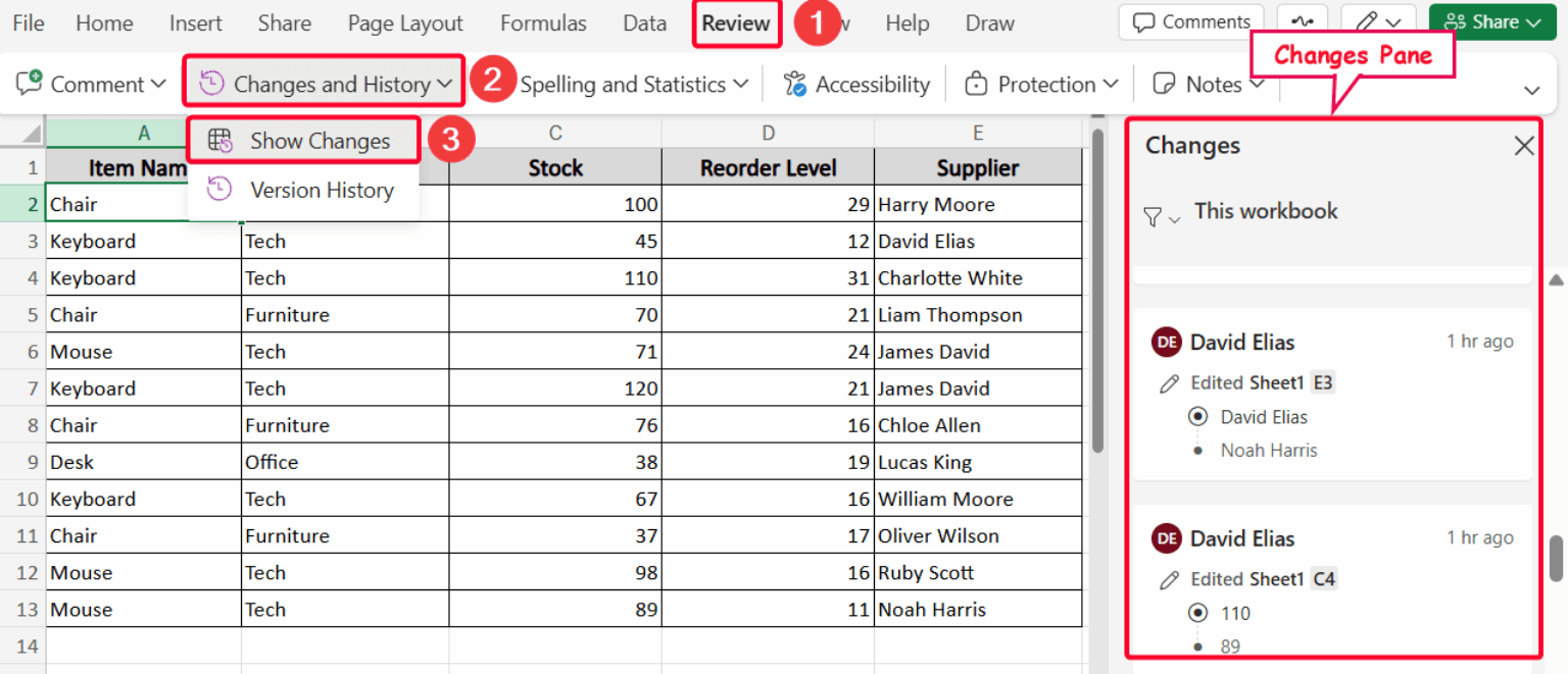 How to Check Edit History in Excel Online (2 Quick Ways) - Excel Insider