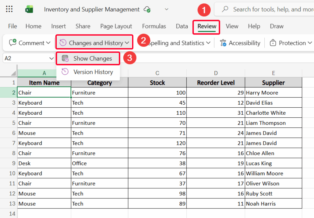 How to Check Edit History in Excel Online (2 Quick Ways) - Excel Insider