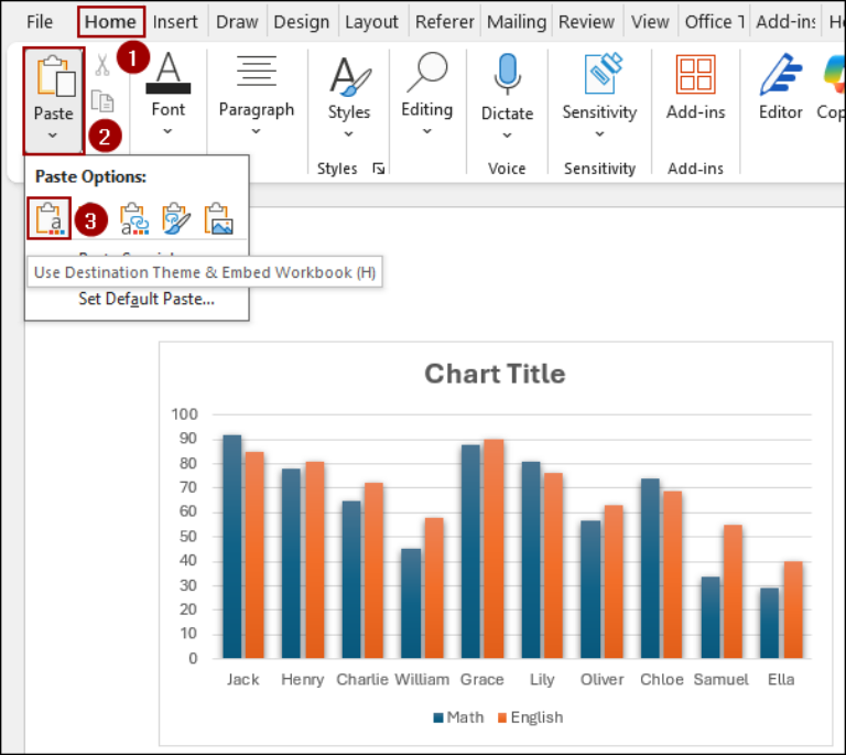 How to Copy a Chart from Excel to Word (2 Suitable Methods) - Excel Insider