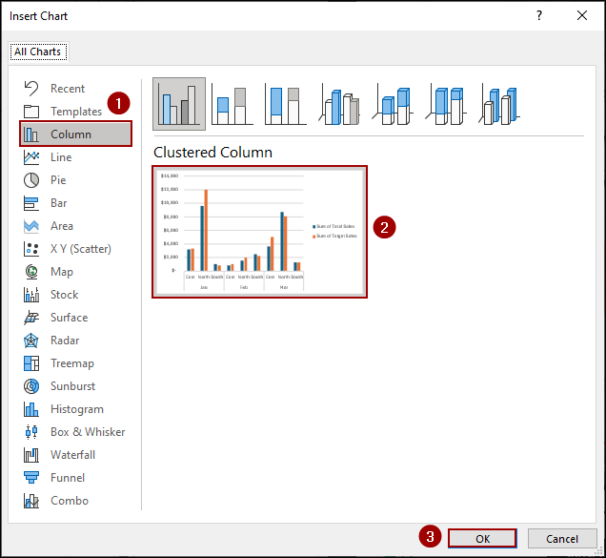 How to Create a Clustered Column Pivot Chart in Excel - Excel Insider