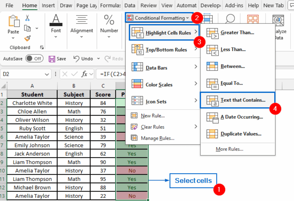 How to Make Yes Green and No Red in Excel (5 Examples) - Excel Insider