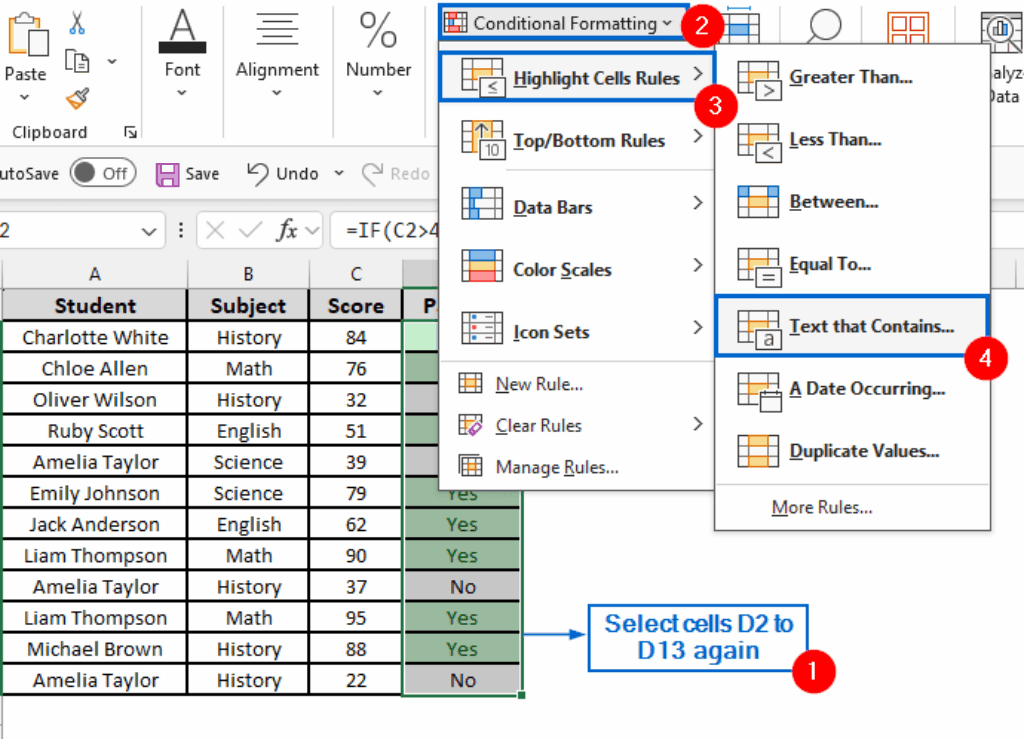 How to Make Yes Green and No Red in Excel (5 Examples) - Excel Insider