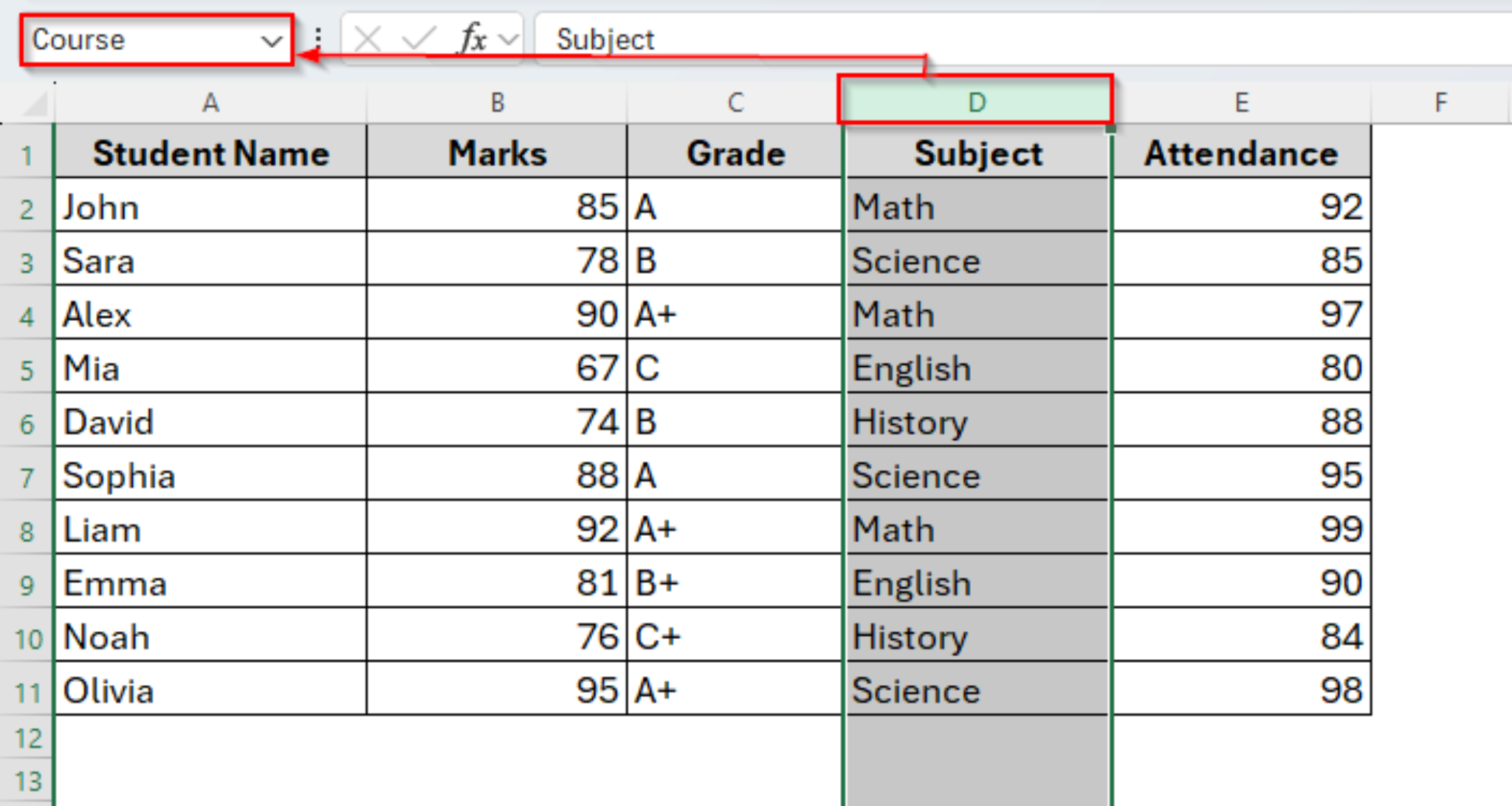 How to Rename a Column in Excel (4 Easy Ways) - Excel Insider