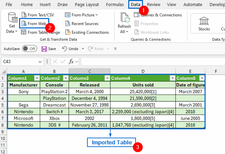 How to Import Table from Website to Excel (3 Different Ways) - Excel ...