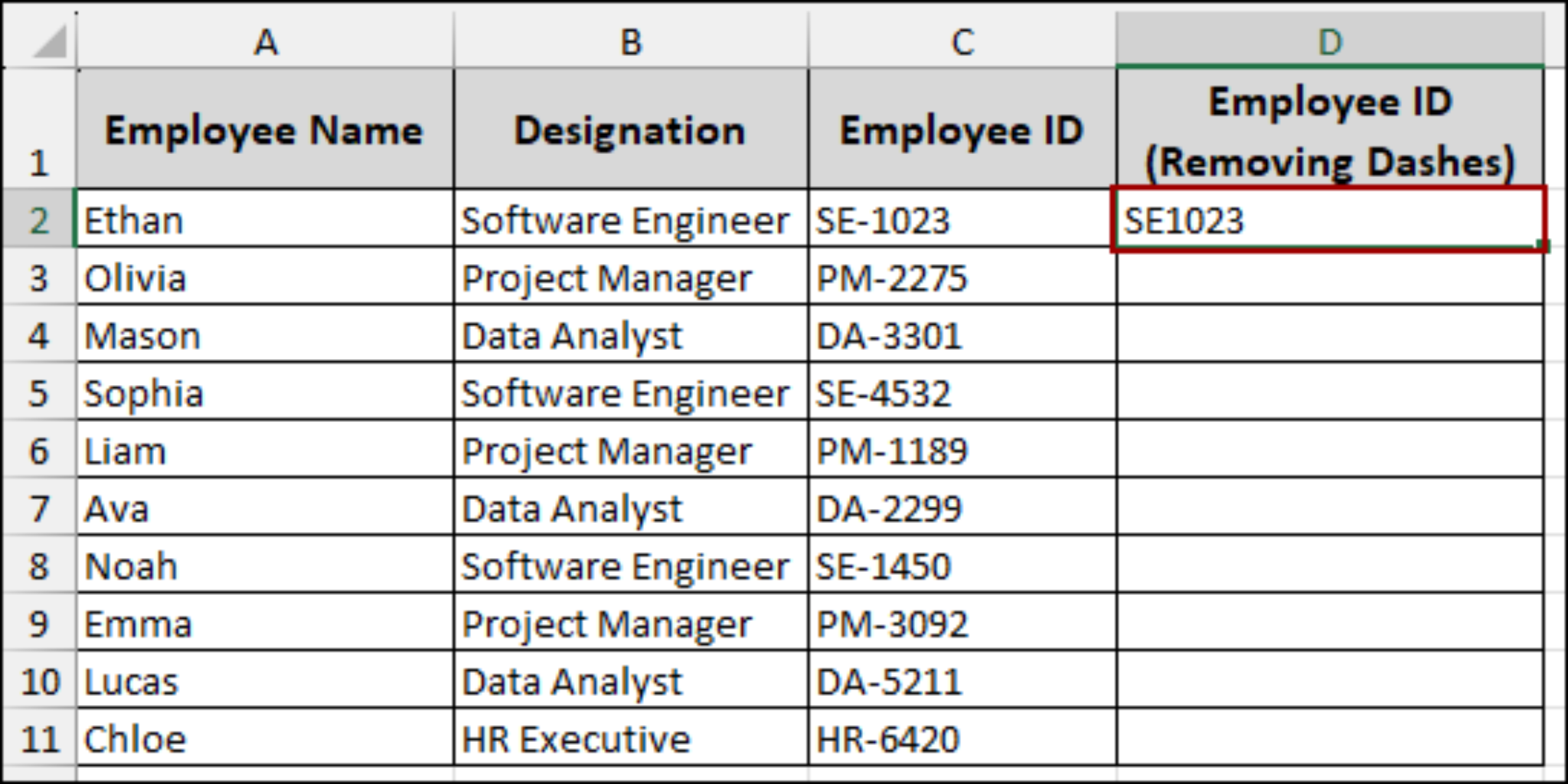 How to Remove Dashes in Excel (8 Different Examples) - Excel Insider