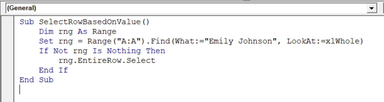 How to Select Range Based on Cell Value with Excel VBA - Excel Insider
