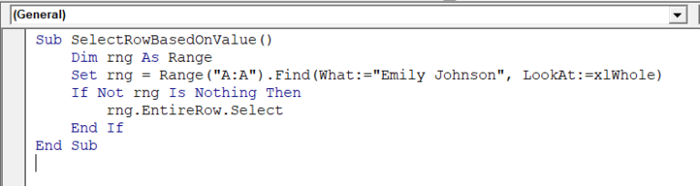 How to Select Range Based on Cell Value with Excel VBA - Excel Insider