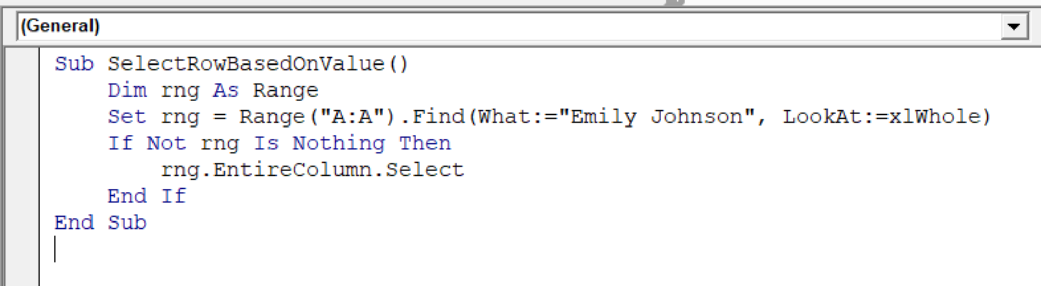 How to Select Range Based on Cell Value with Excel VBA - Excel Insider