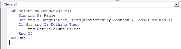 How to Select Range Based on Cell Value with Excel VBA - Excel Insider