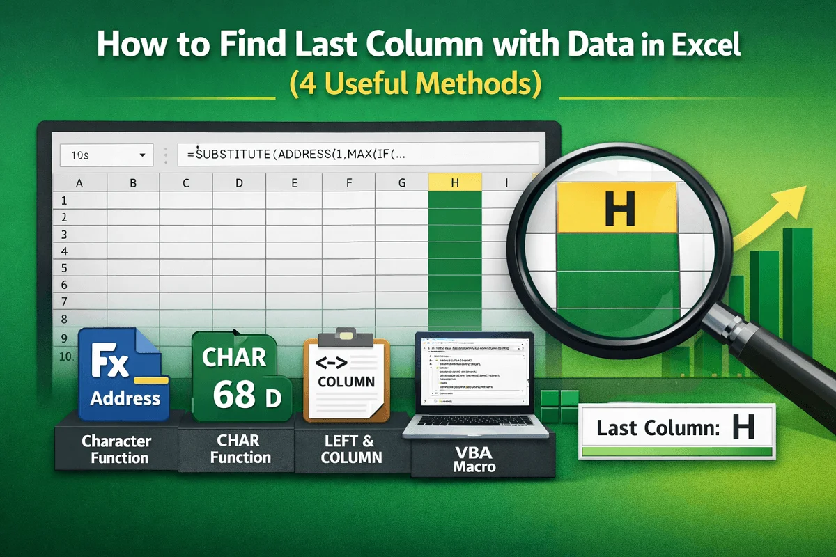 How to Find Last Column with Data in Excel (4 Useful Methods) - Excel ...