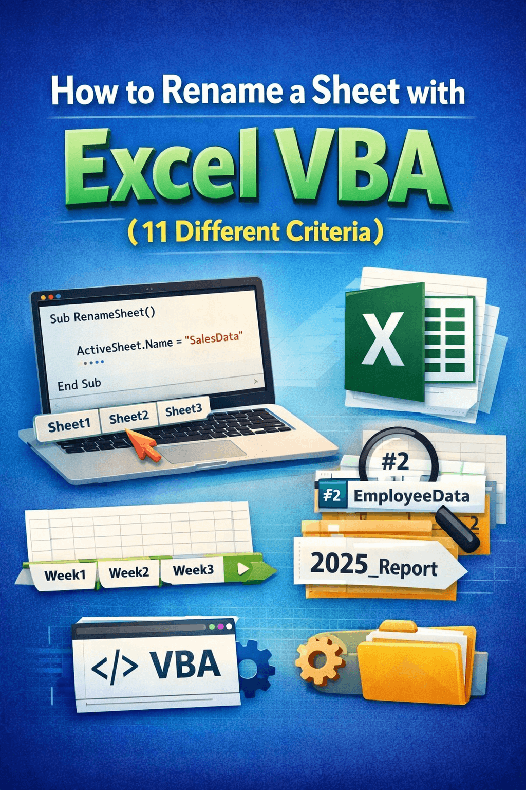 How to Rename a Sheet with Excel VBA (11 Different Criteria) - Excel Insider