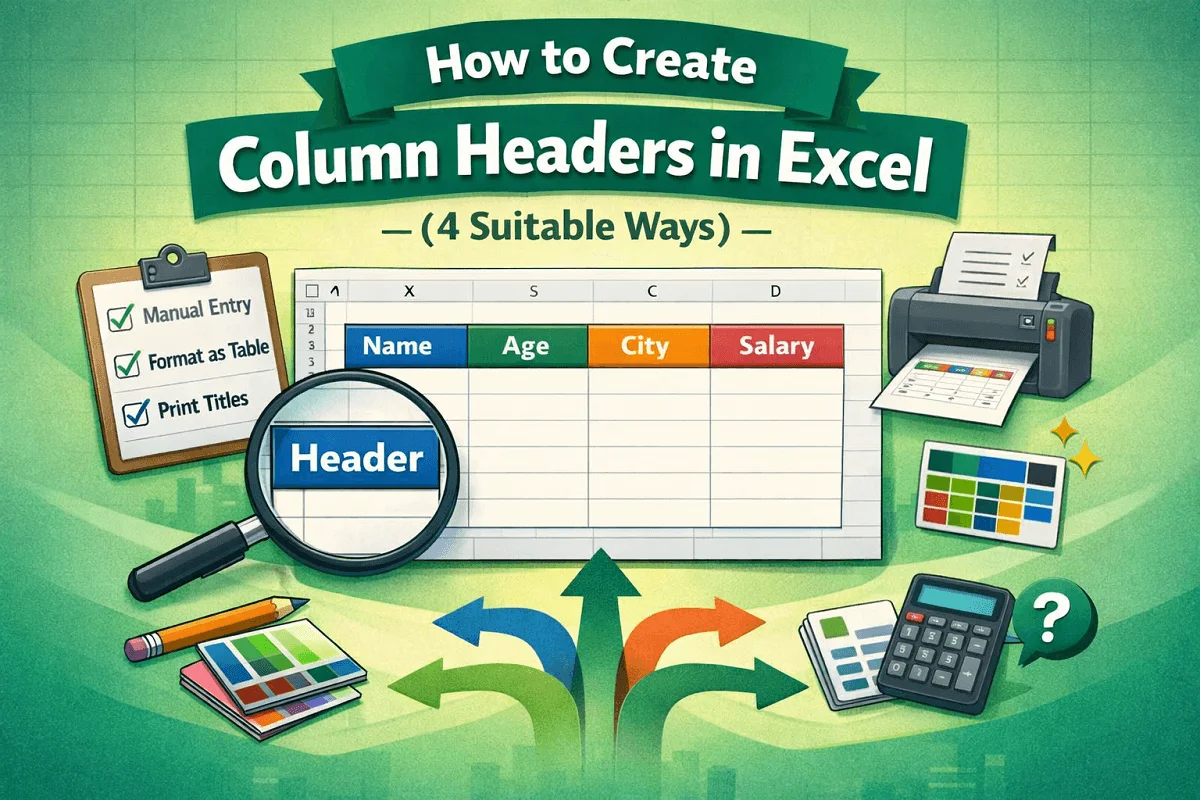 How to Create Column Headers in Excel (4 Suitable Ways) - Excel Insider
