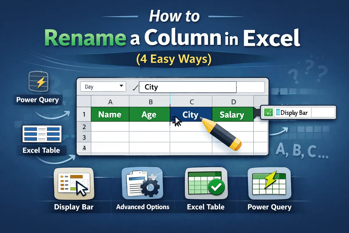How to Rename a Column in Excel (4 Easy Ways) - Excel Insider