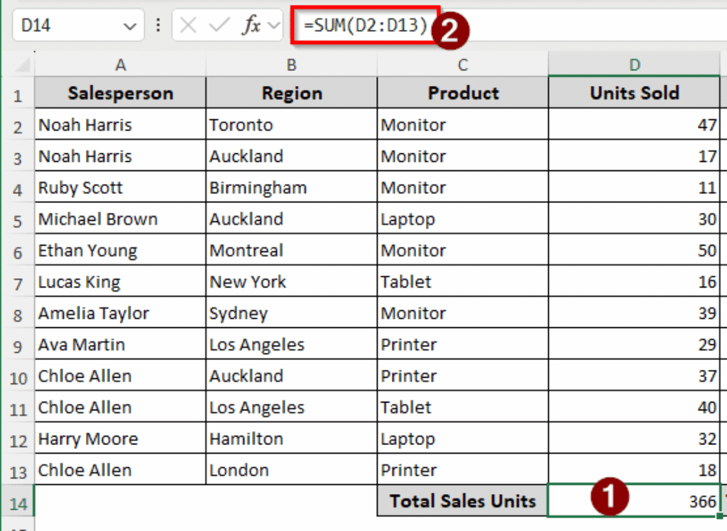 How to Calculate Total Sales in Excel (4 Different Examples) - Excel ...