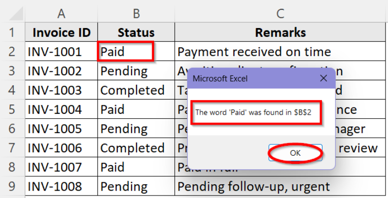 If Cell Contains Value Then Return a Specific Output in Excel VBA ...