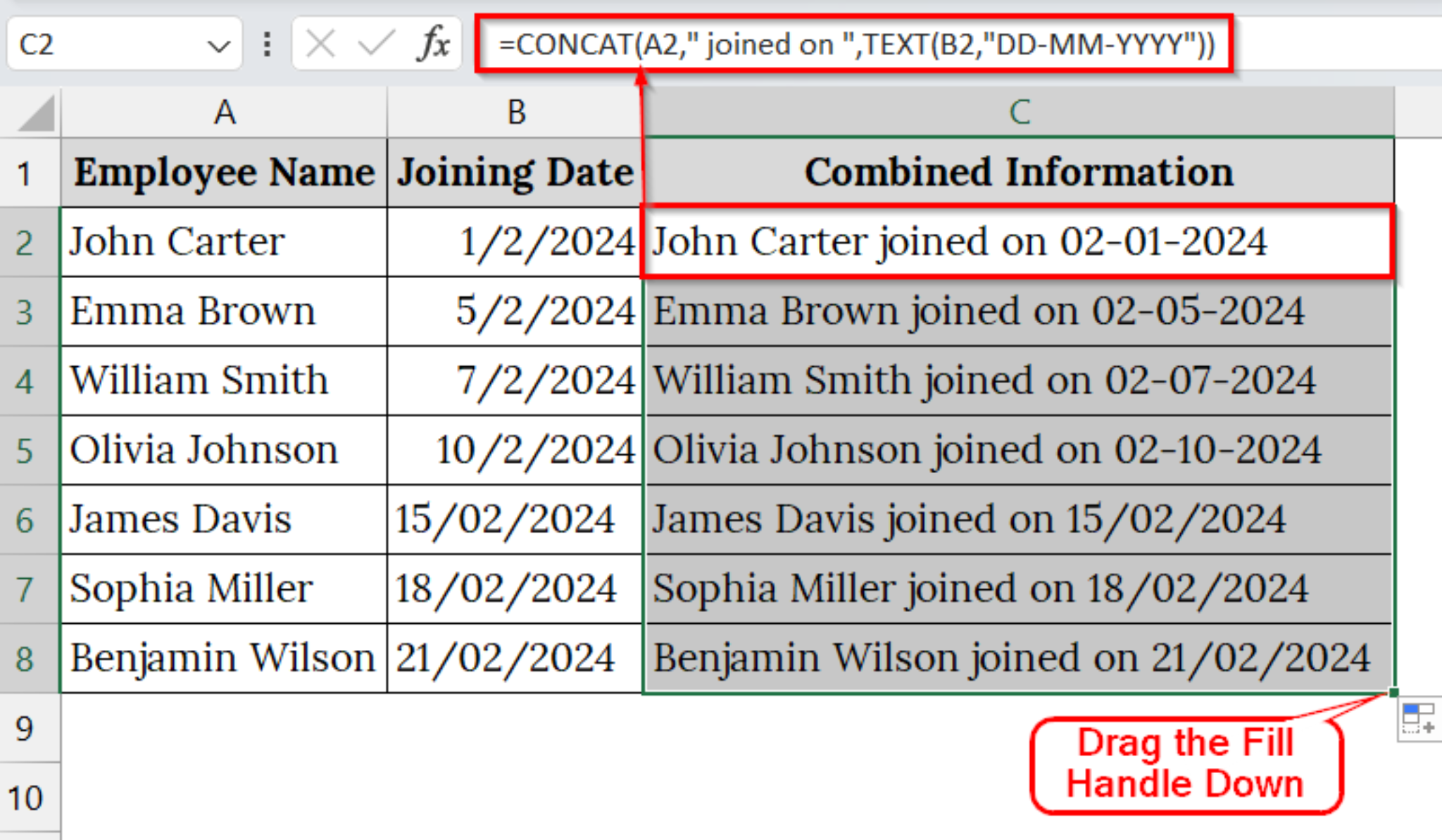 How to Combine Date and Text in Excel (4 Suitable Methods) - Excel Insider