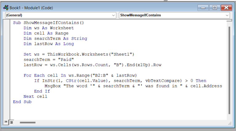 If Cell Contains Value Then Return a Specific Output in Excel VBA ...