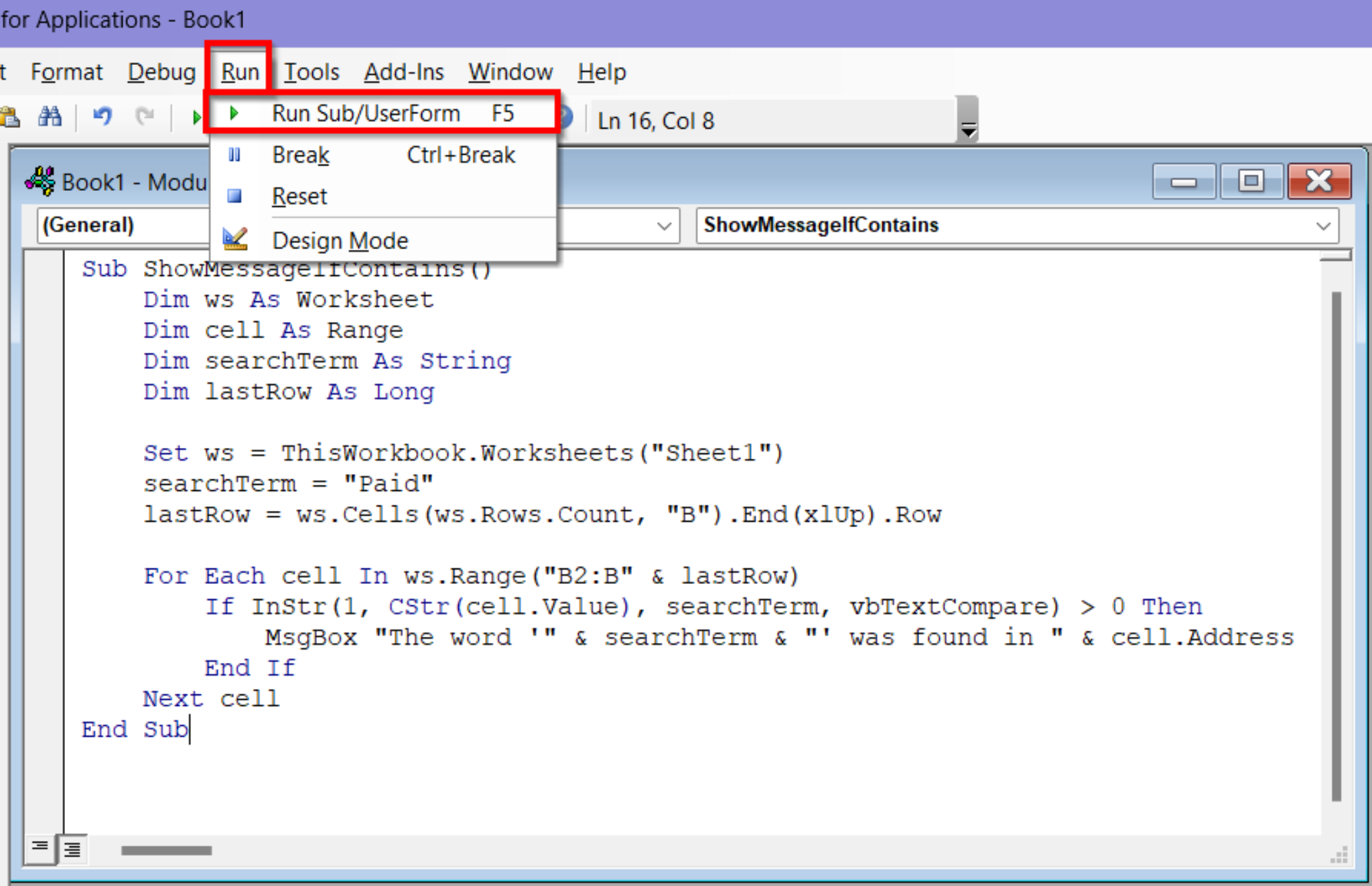If Cell Contains Value Then Return a Specific Output in Excel VBA ...
