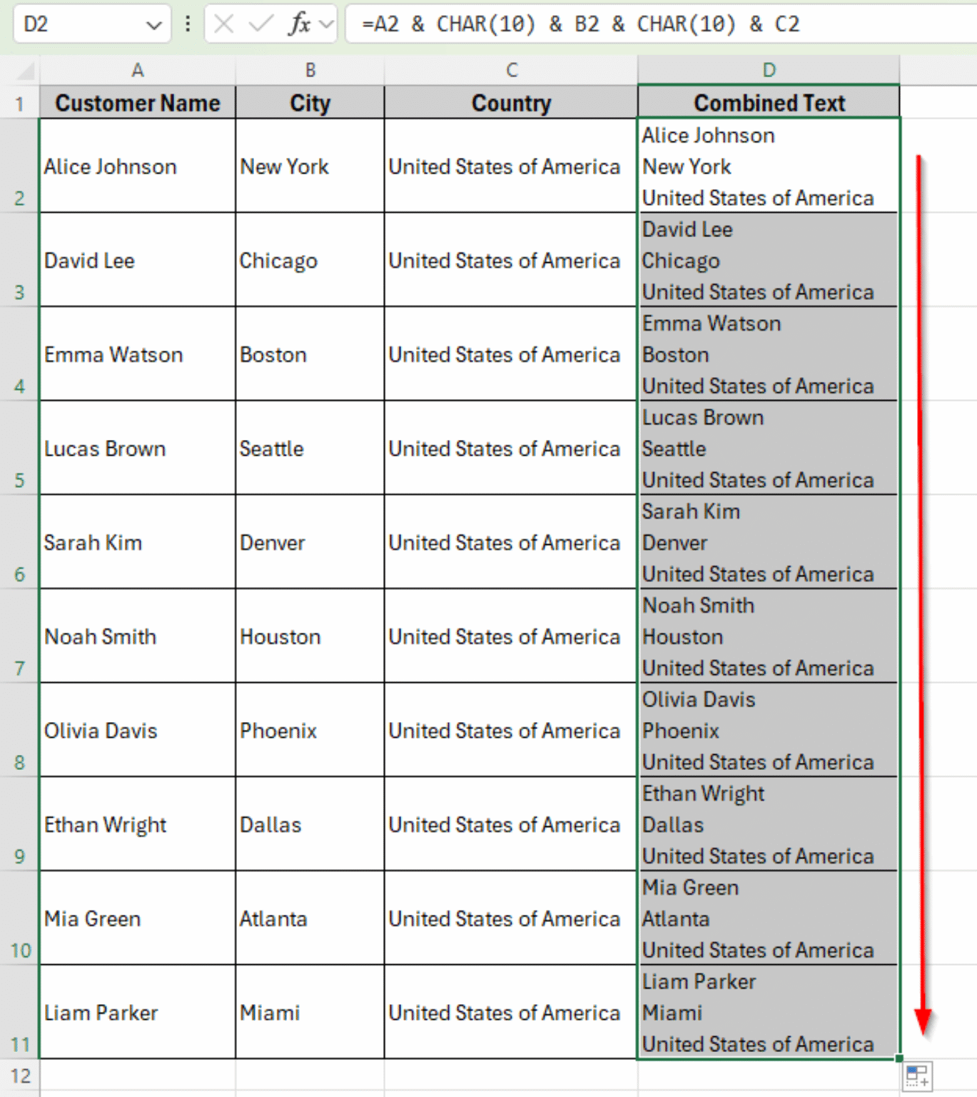 How to Concatenate with a Line Break in Excel - Excel Insider