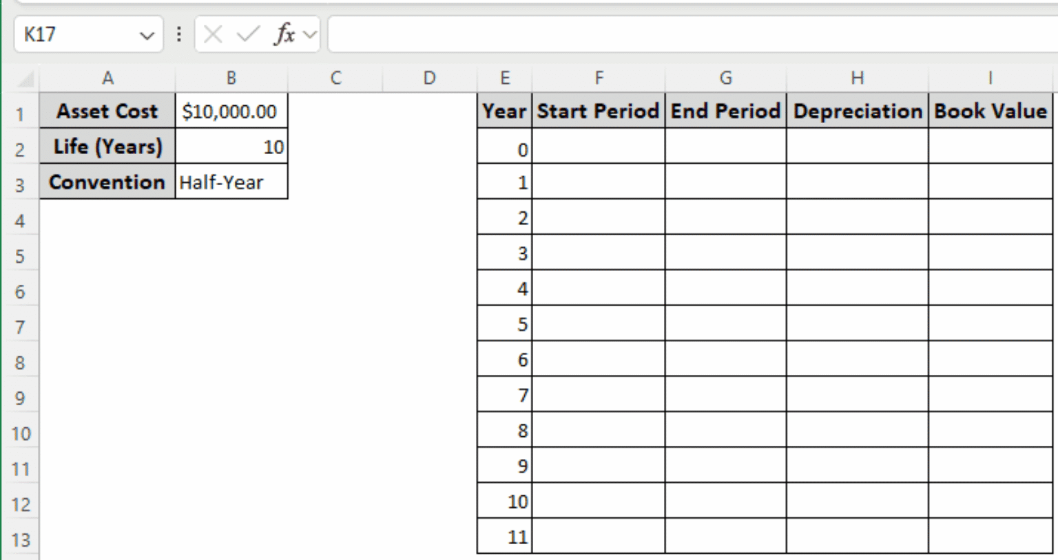 How to Calculate MACRS Depreciation in Excel (3 Examples) - Excel Insider