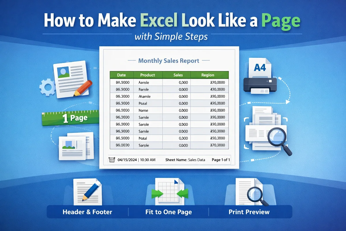 How to Make Excel Look Like a Page (with Simple Steps) - Excel Insider