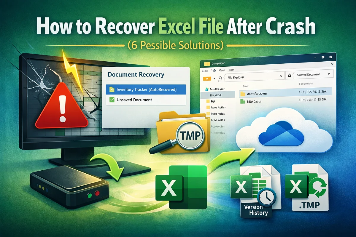 How to Recover Excel File After Crash (6 Possible Solutions) - Excel ...