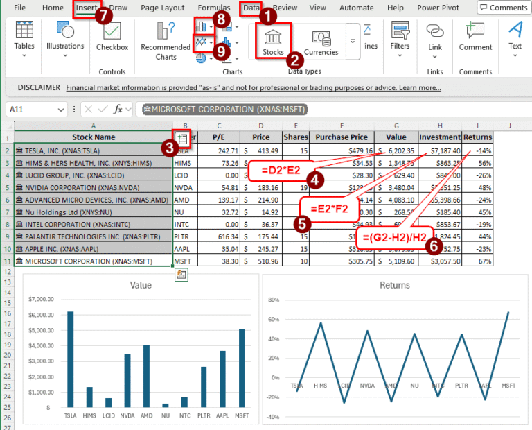 How to Track a Stock Portfolio in Excel (with Detailed Steps) - Excel ...