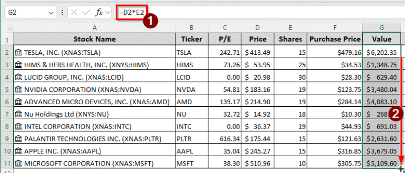 How to Track a Stock Portfolio in Excel (with Detailed Steps) - Excel ...
