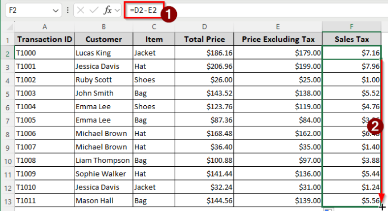 How to Use Sales Tax Formula in Excel (Including VBA) - Excel Insider