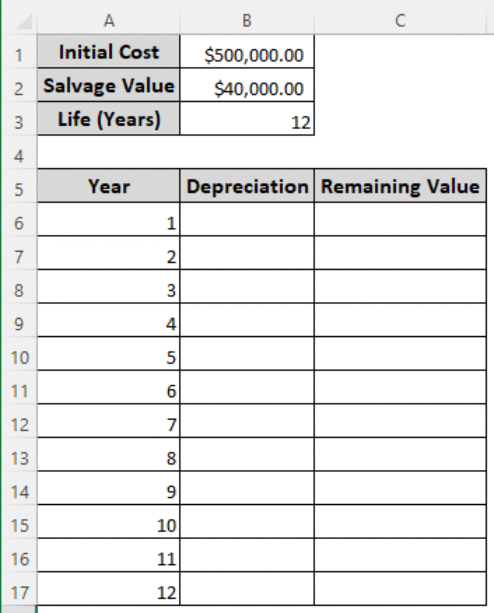 How to Use Sum of Years’ Digits Depreciation Formula in Excel - Excel ...