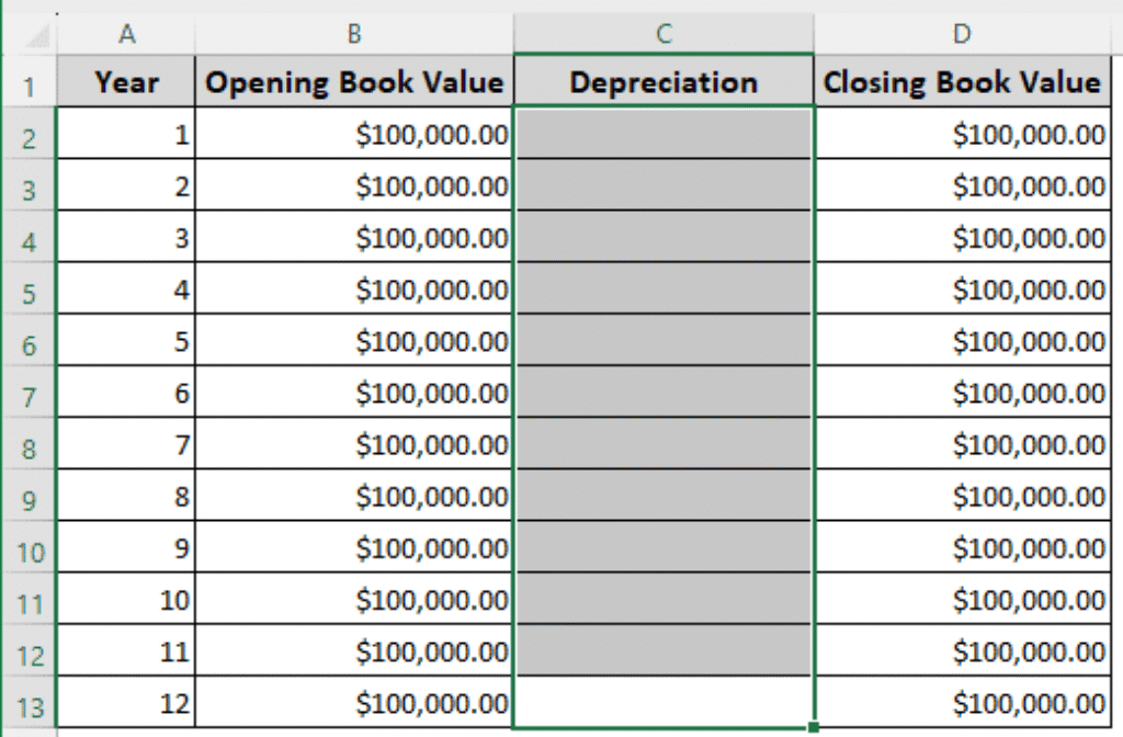 How to Calculate Depreciation Using the WDV Method in Excel - Excel Insider